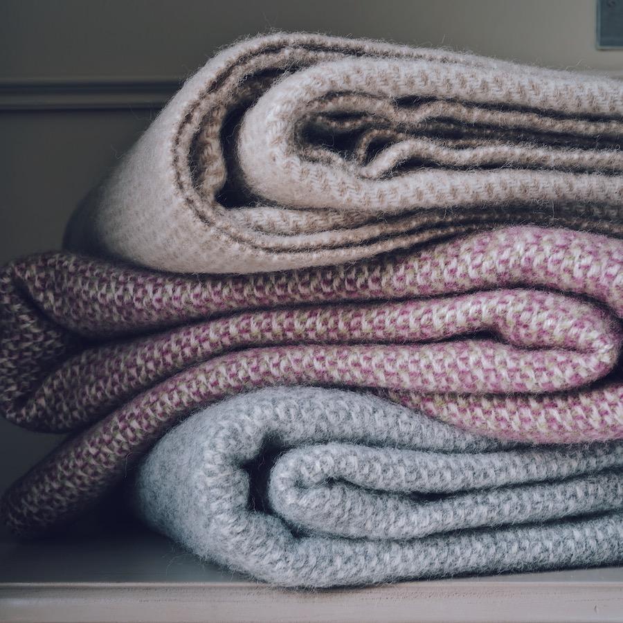 Beige Wool Throw | Tom Lane