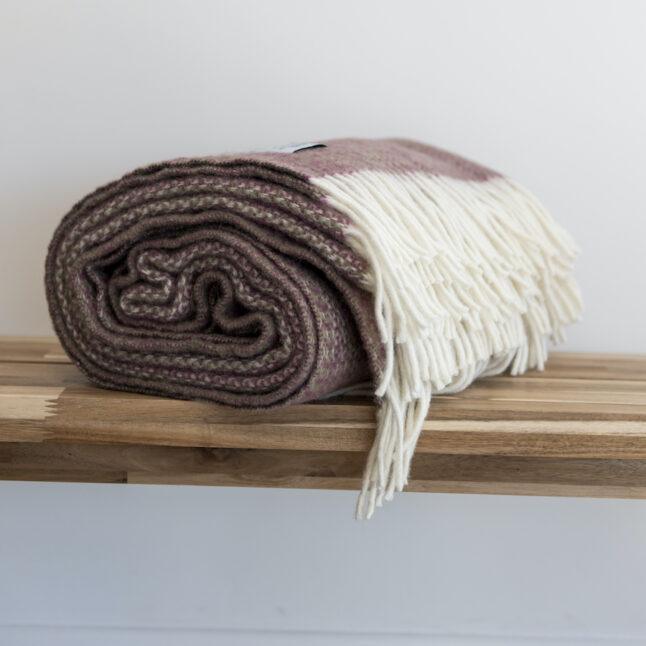 Dusky Pink Throw - Tom Lane, Made in Britain.