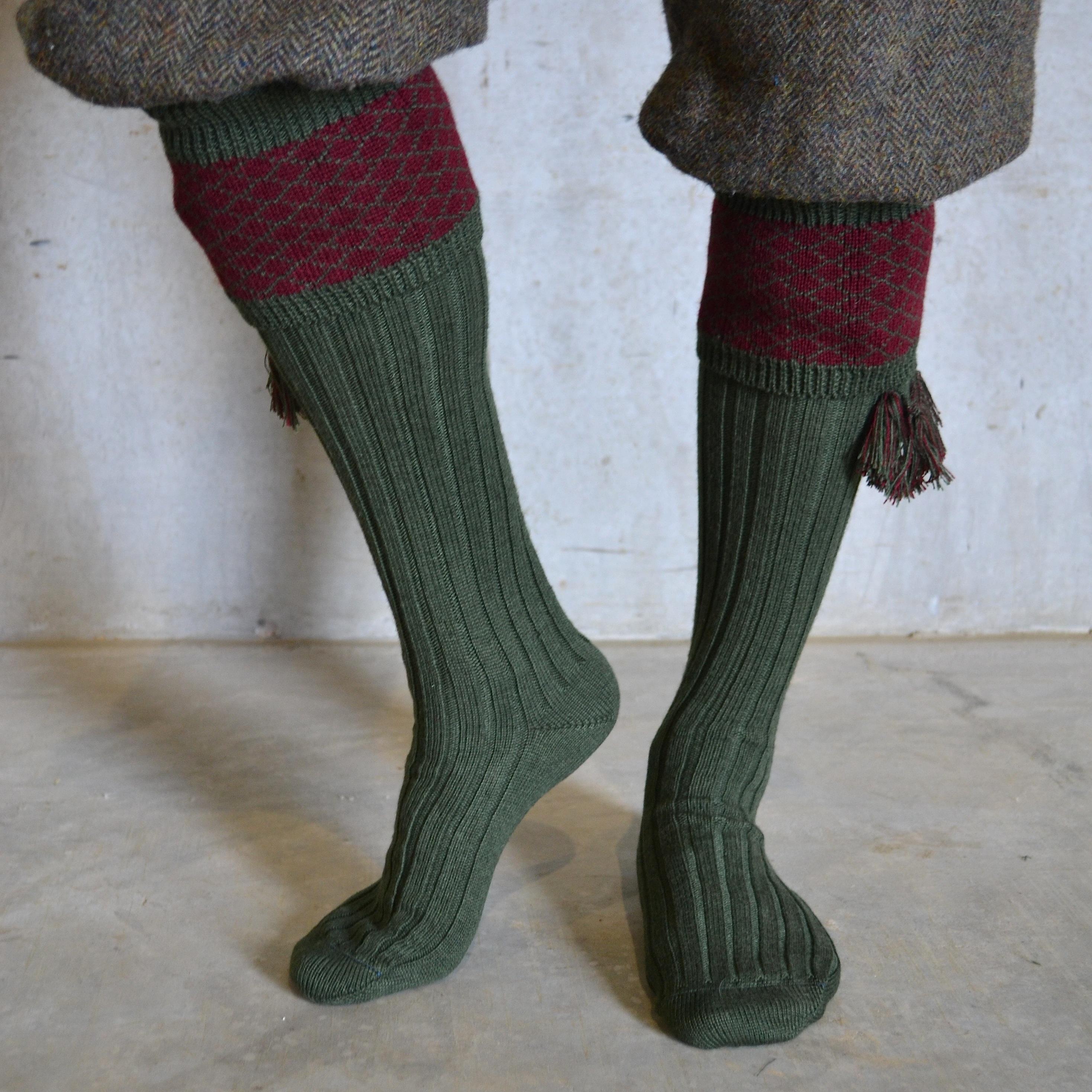 Green Oakham Shooting socks