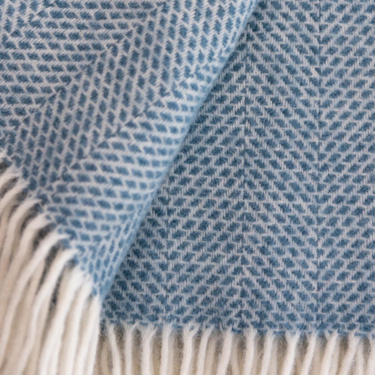 Petrol Blue Throw - Tom Lane, Made in Britain.