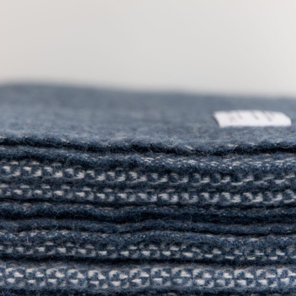 Slate blue throw - Tom Lane, Made in Britian.
