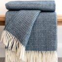 Slate blue throw - Tom Lane, Made in Britian.