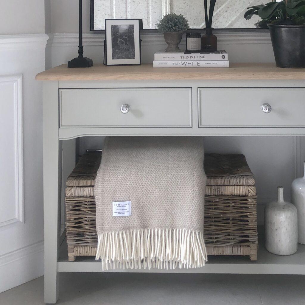 Beige Wool Throw - Tom Lane