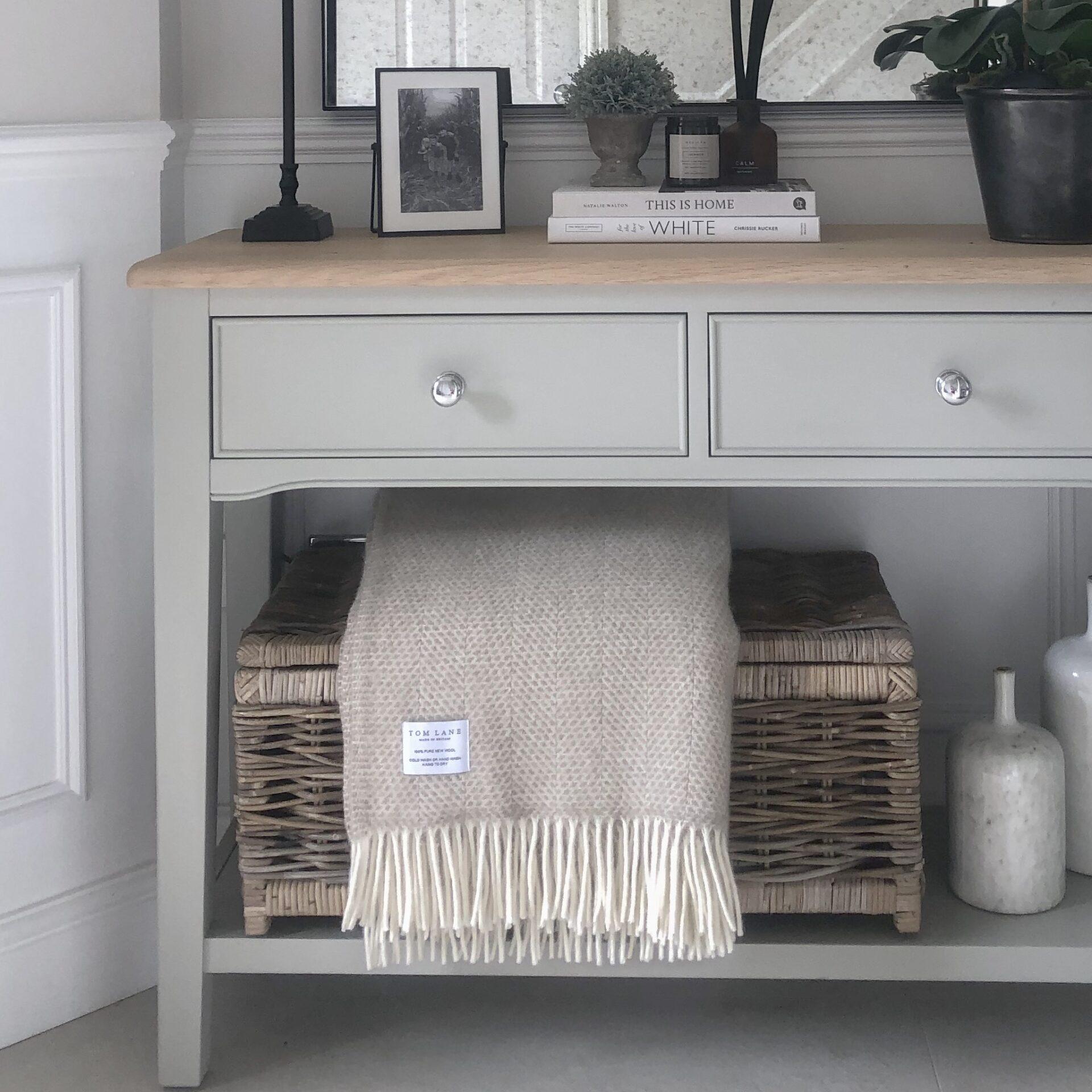 Beige Wool Throw - Tom Lane