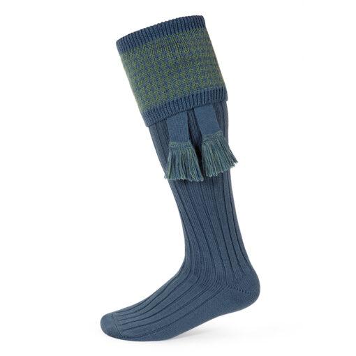Lomond shooting socks - Blue - Tom Lane, Made in Scotland.