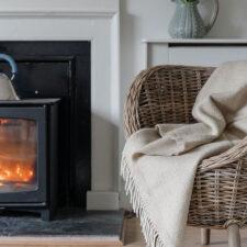 Beige Wool Throw - Tom Lane, Made in Britain.